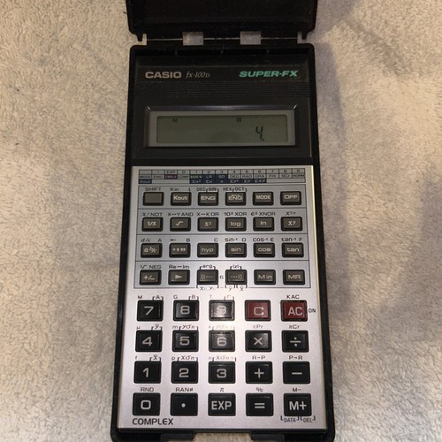 1980’s Vintage Retro CASIO fx-100D Super FX Calculator With Hard Case ...