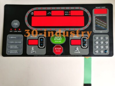 Membrane Keypad FIT STAR TRAC S-TRC3582 S-TRC3562 Treadmill Panel ...
