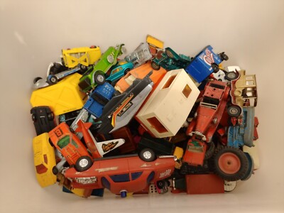 Two Huge Boxes Of Vintage Diecast Models. Dinky, Lesney, Corgi, Huskey ...