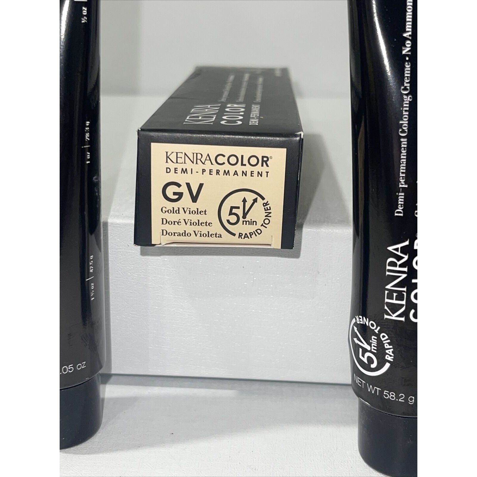 Lot 3 - Kenra Color Demi-Permanent 5min Rapid Toner GV Gold Violet | eBay