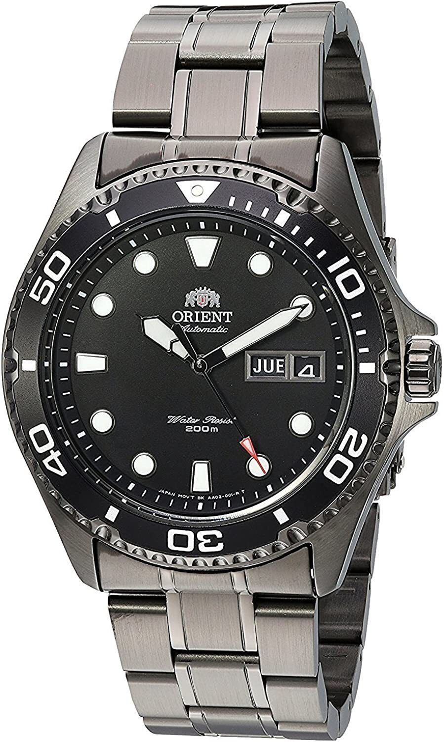 Orient Ray Raven II FAA02003B9 41.5mm Black Stainless Steel Case/Band ...