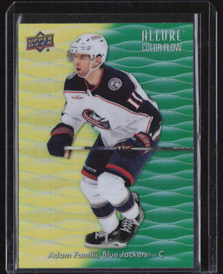 Adam Fantilli 2023-24 Allure Color Flow Yellow-Green #CF-5 Columbus ...
