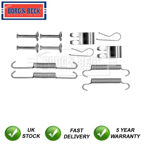 Handbrake Brake Shoes Fitting Kit Rear Borg & Beck Fits Land Rover ...