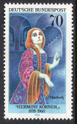 BRD FRG #Mi911 MNH 1976 Hermine Körner As Lady Macbeth [1228 YT760 ...