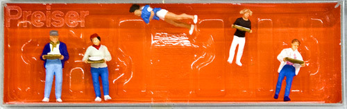 Preiser 10367 H0 Figuren "Im Selbstbedienungsrestaurant" #NEU in OVP ...