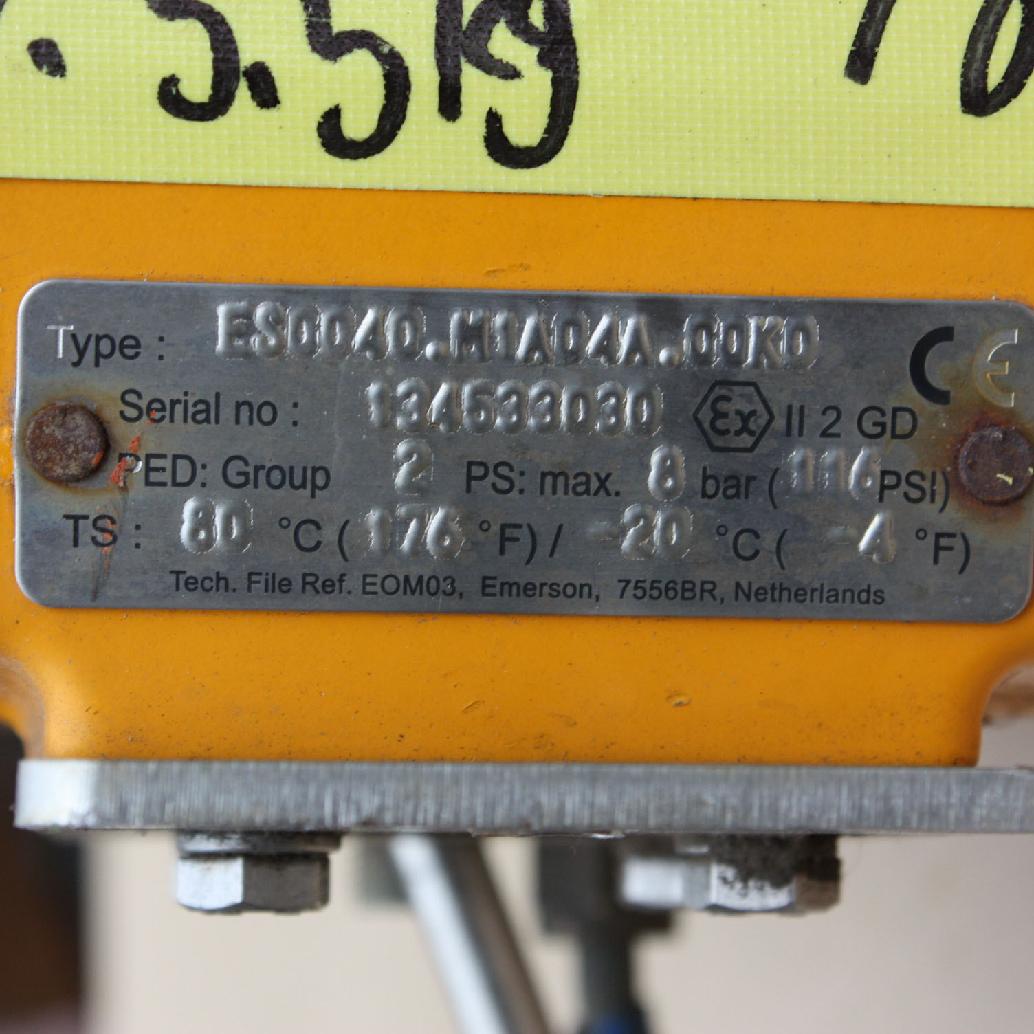 EL-O-Matic ES40 valve actuator pneumatic pilot flame proof position ...