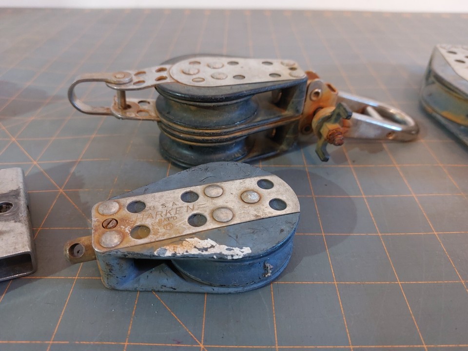 Large Lot Sailing Hardware Harken Seaway Blocks Double Triple Pulleys ...