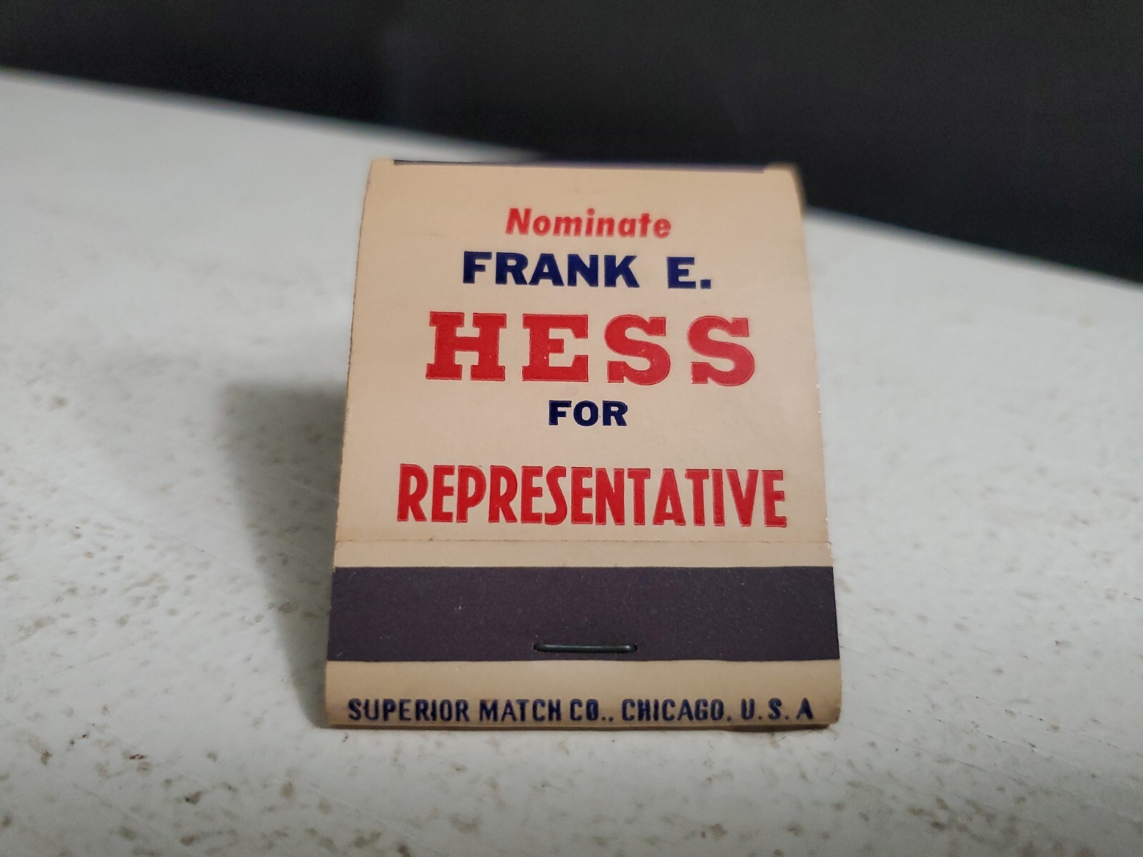 1950's Frank E Hess for State Representative Republican Front Strike ...