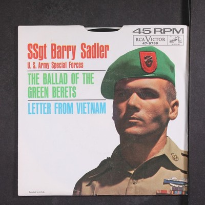 SGT. BARRY SADLER: the ballad of the green berets RCA 7" Single 45 RPM ...