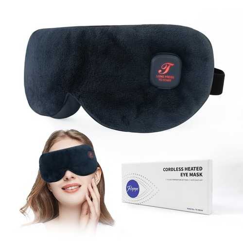 Heated Eye Mask, Cordless Warm Eye Compress for Dry Eyes, Blepharitis ...