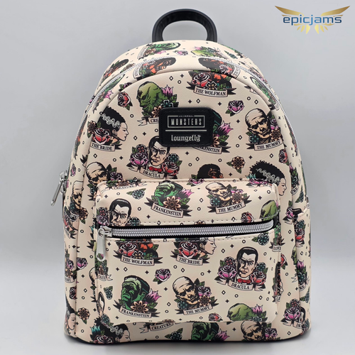 Loungefly Universal Monsters Tattoo Art Mini Backpack New | eBay