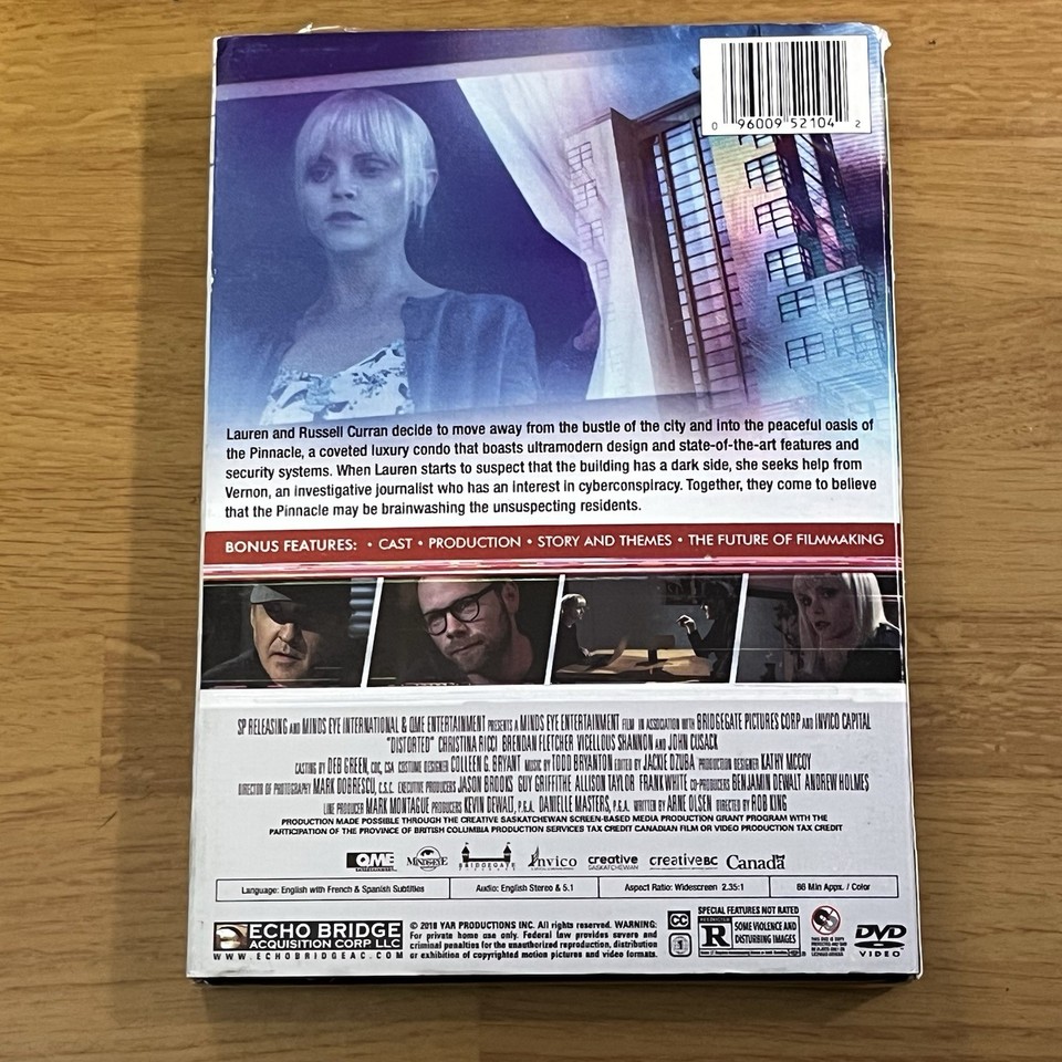 Distorted (DVD, 2018) W/ Slipcover Thriller Crime Christina Ricci John ...