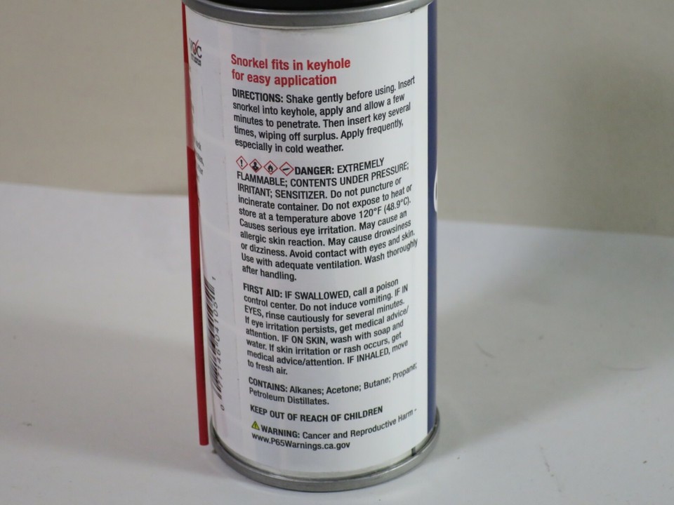 AGS LE-5 Lock-Ease Graphited Lock Fluid Lubricant Spray 3oz Can Case of ...