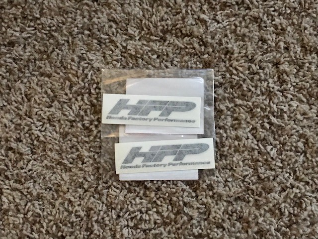 x2 OEM Honda "HFP" HONDA FACTORY PERFORMANCE Black 3" Wheel Rim Decals ...