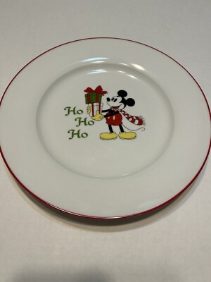Disney MICKEY'S VINTAGE HOLIDAY HO HO HO Dinner Plate Mickey | eBay