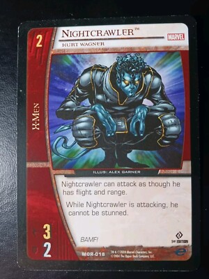 2004 Marvel VS System Nightcrawler MOR-018 Card CCG TCG Upper Deck 1ST ...
