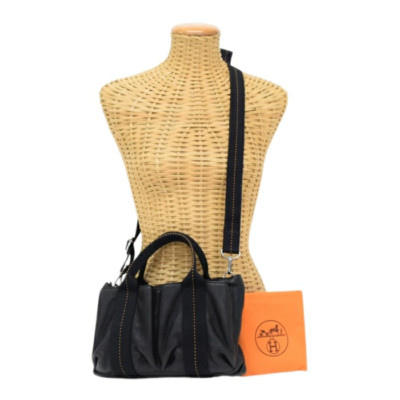 HERMES Caravan Horizontal PM Tote Bag Veau Derme Leather 2way Shoulder ...