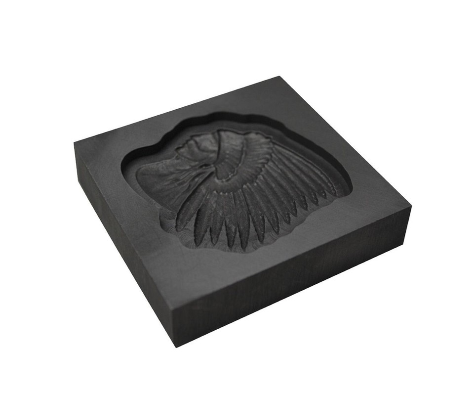 Small - Indian Chiefs Head 3D Graphite Ingot Mold for Precious Metal ...