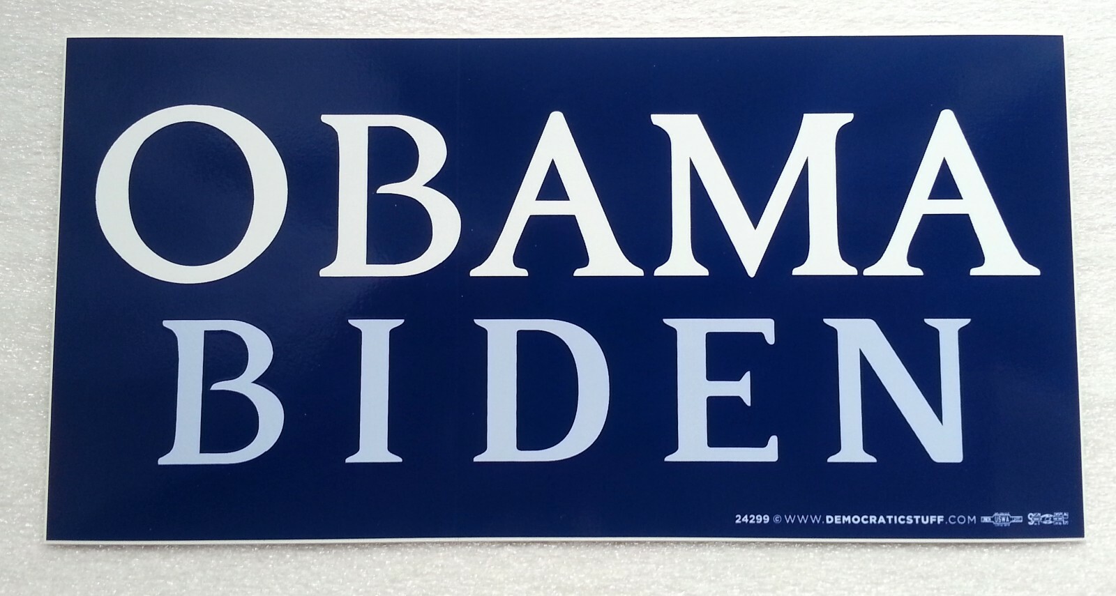 OBAMA / BIDEN 2008 Campaign Decal Sticker - 7.5" x 3.75" Blue - Barack ...