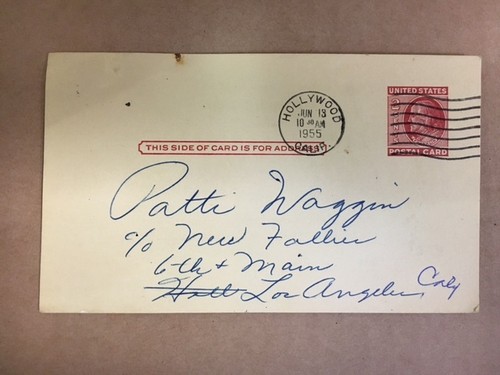 1955 Patti Waggin(burlesque queen) Postcard regarding Gala Grand ...