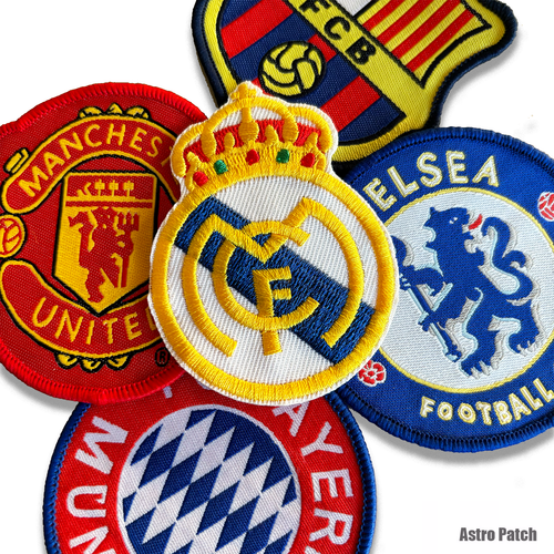 Soccer Club Sew on patches Chelsea, FCB, Man united, Real Madrid, | eBay