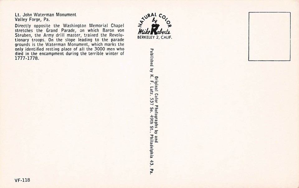 Washington Memorial Chapel Waterman Monument Military Army Vtg Postcard ...