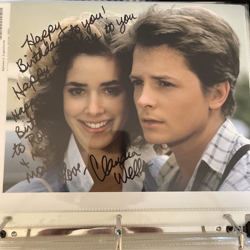 Claudia Wells Signed 8x10 Back To The Future Michael J Fox Happy ...