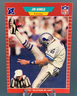 1989 NFL Pro Set Jim Arnold Card #115 Detroit Lions Football ...