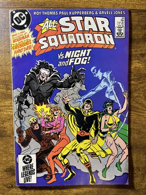 ALL-STAR SQUADRON 44 NEWSSTAND ROBOTMAN HAWKMAN DC COMICS 1985 VINTAGE ...