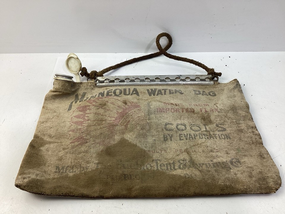 Vintage Minnequa Flax Water Bag by The Pueblo Tent & Awning Co. | eBay