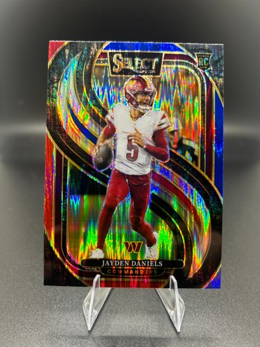 2024 Panini Select - Jayden Daniels #112 Red & Blue Shock Prizm (RC) | eBay