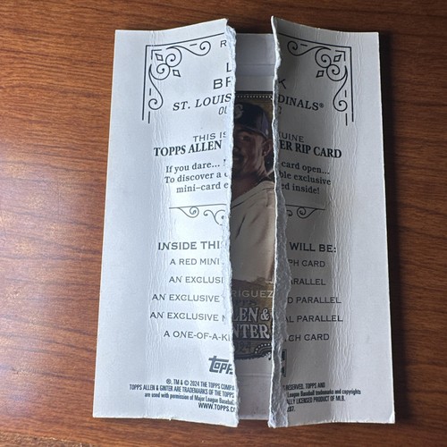 2024 Topps Allen & Ginter Lou Brock Rip Card /99 “RIPPED” Cardinals # ...