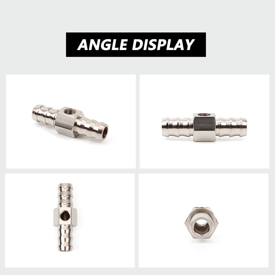 3/8”Fuel Line Fuel Pressure Gauge Sensor T-Fitting Adapter Connector ...