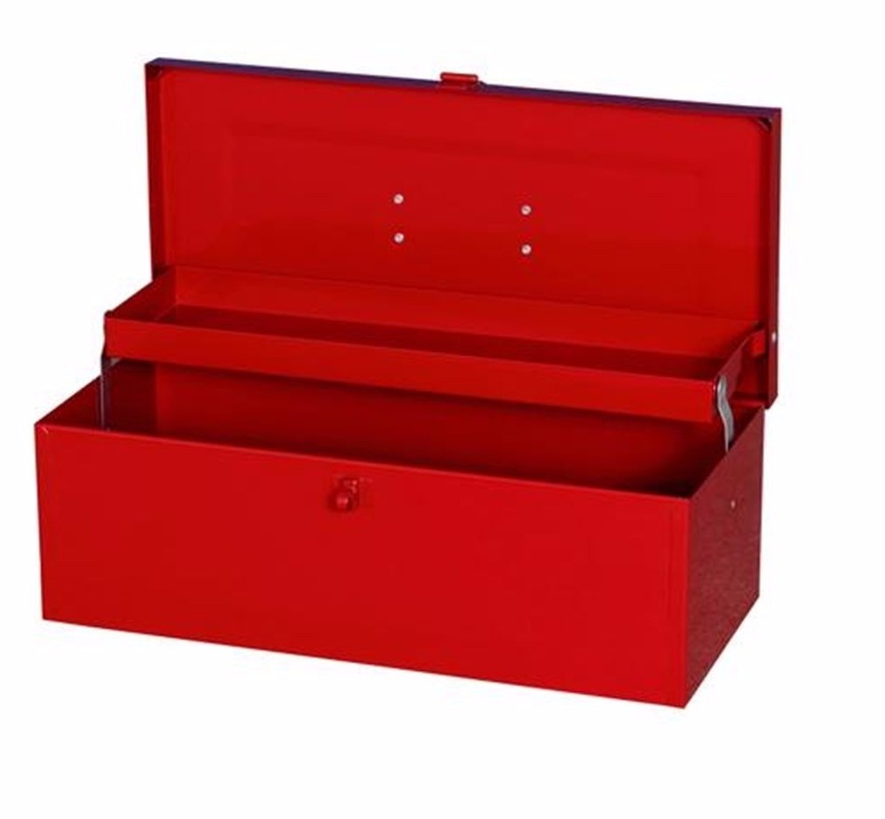 Craftright METAL TOOL BOX Lockable, Carry Handle, Powdercoated - 385 Or ...