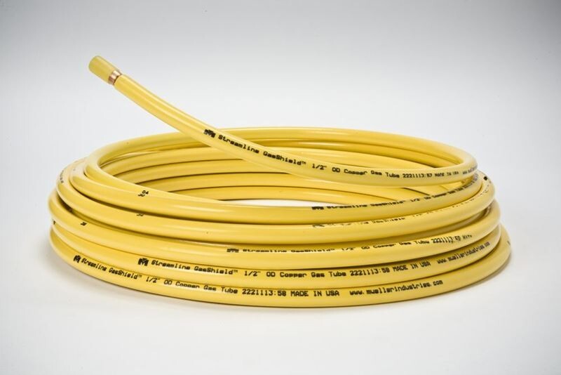 Streamline LY03250 3/8" x 250' Copper Type L Yellow Plastic Coated Soft ...