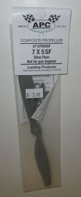 APC 7x5 SF Slow-Flyer Prop (Not for Gas Engines) #LP 07050SF | eBay