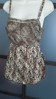 Ceeb Swimsuit Bathing Suit Sz 12 M Brown Beige Unique Skirted | eBay