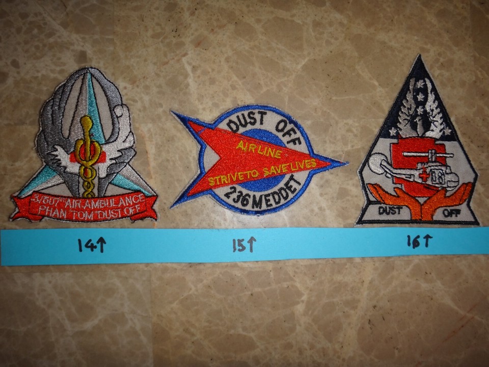 16 US Army MEDICAL HELICOPTER AMBULANCE DUST OFF Patches @ $10/each | eBay