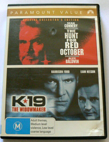 K19 The Widowmaker + Hunt for Red October (2 Dvd Set) Sean Connery ...