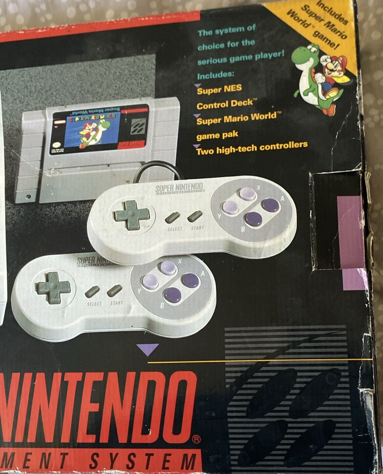 Super Nintendo SNES Console System Complete In Box Super Mario World ...