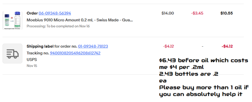 Moebius clock watch oil D5, 9010b, 9415, 9501, 9504, 9104, 9010 9102 ...