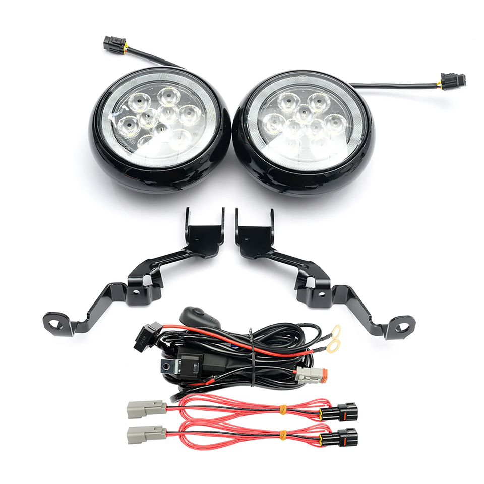 Mini Cooper Led Rally Driving Lights Halo Ring Angel Eyes DRL Black ...