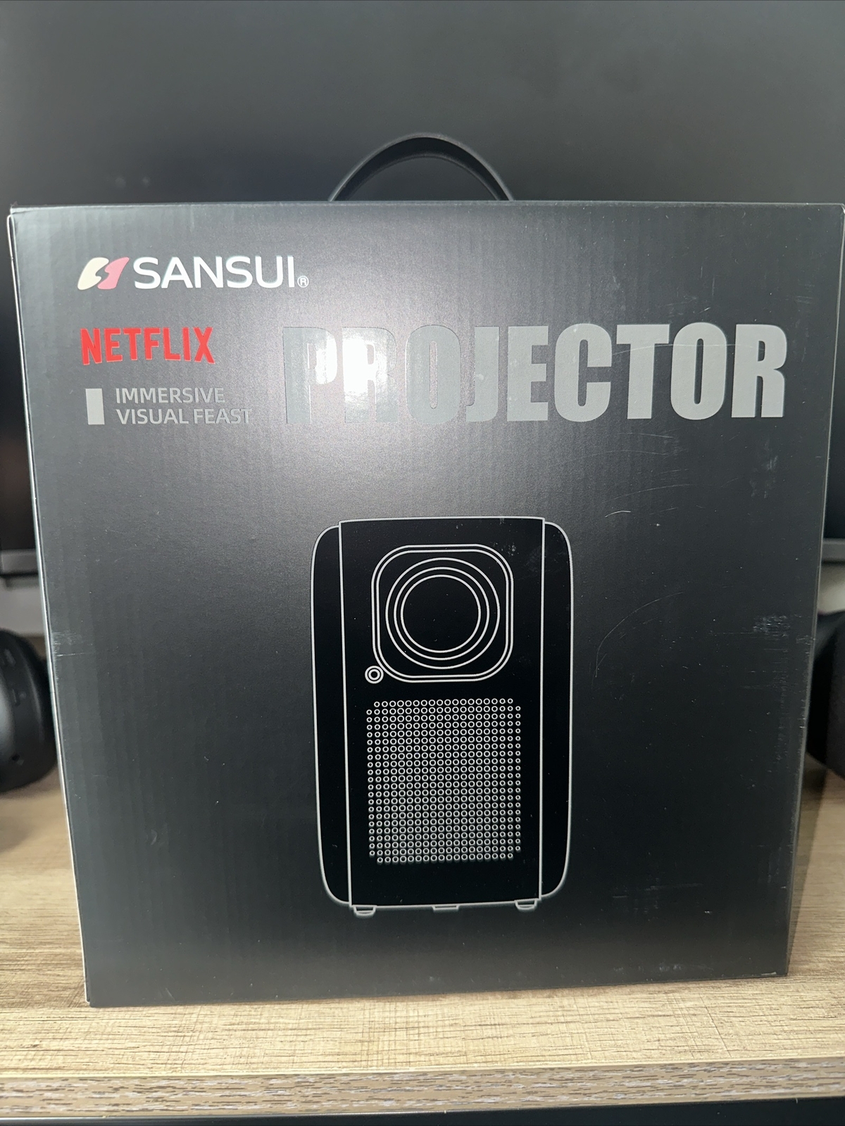 SEALED! SANSUI Smart 1080P Portable Projector Netflix YouTube Prime ...