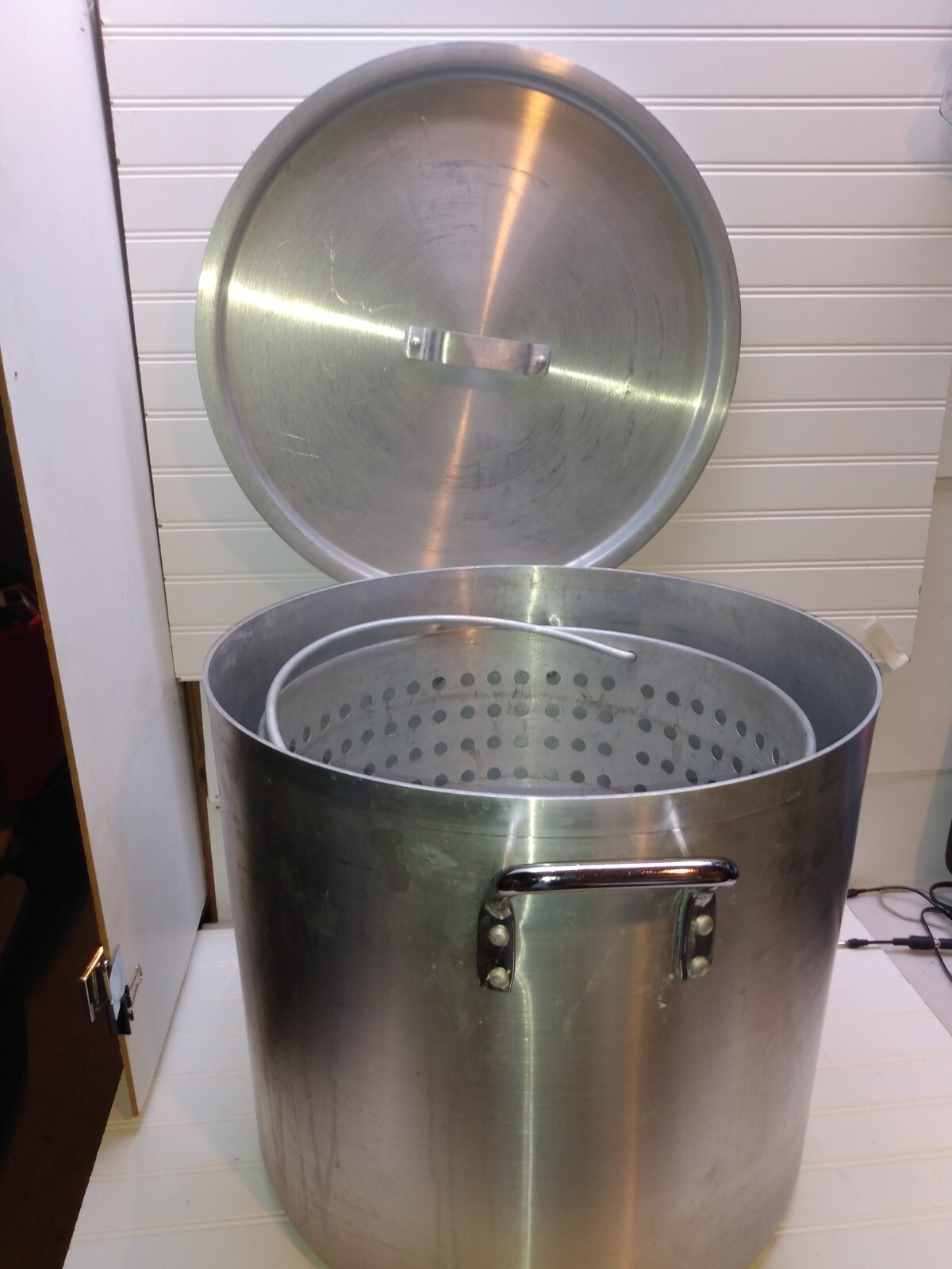 Leyse Cookware 62 Qt Stockpot Commercial Aluminum Dutch Oven Steamer ...