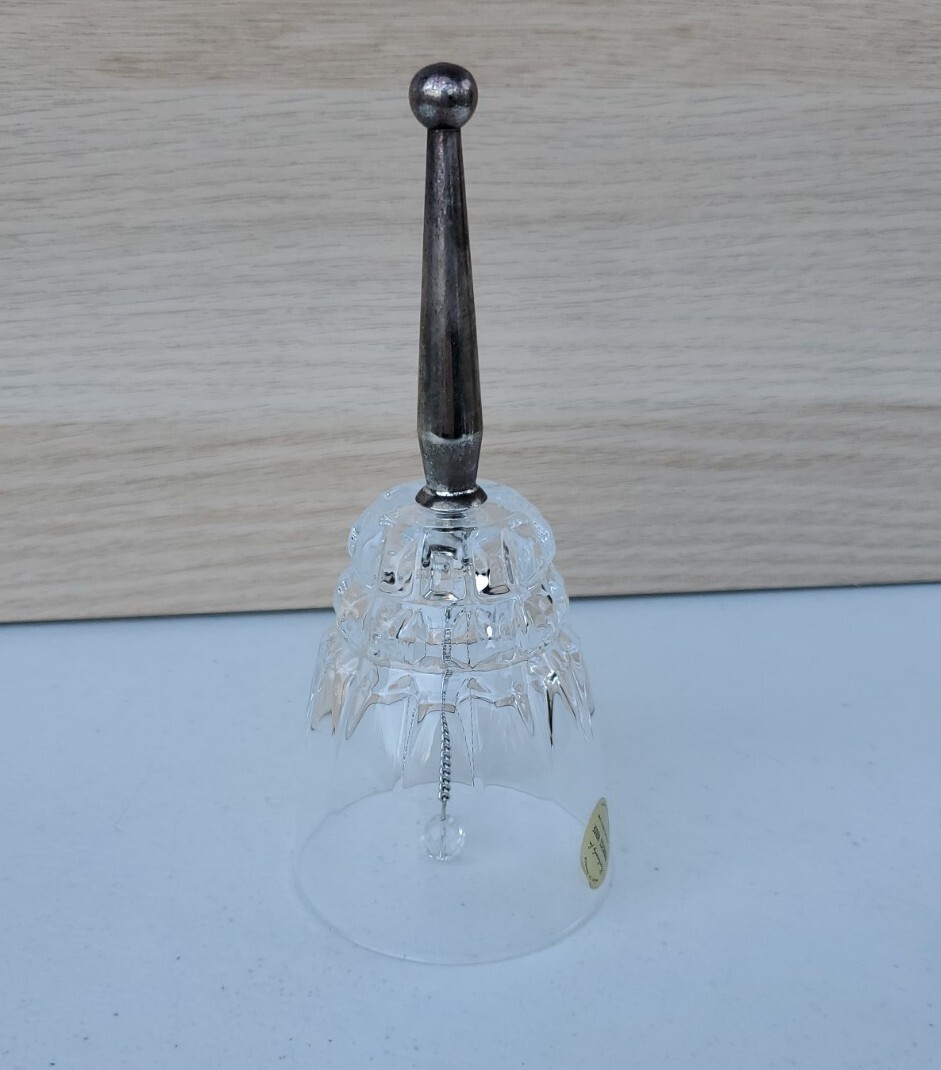 Vtg PRINCESS HOUSE Crystal Bell Silver Handle Made In France 6.5 ...