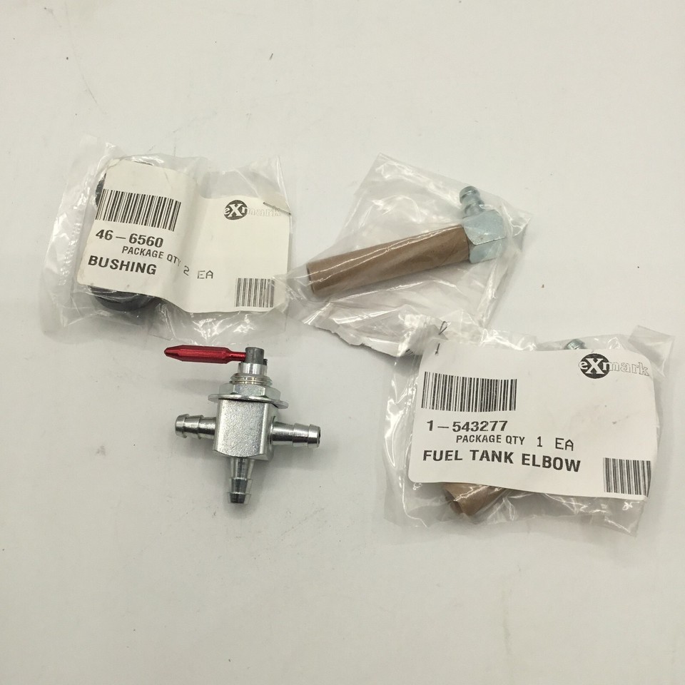 New OEM Exmark Fuel Valve With Tank Grommets And Fuel Tank Elbows 1 ...