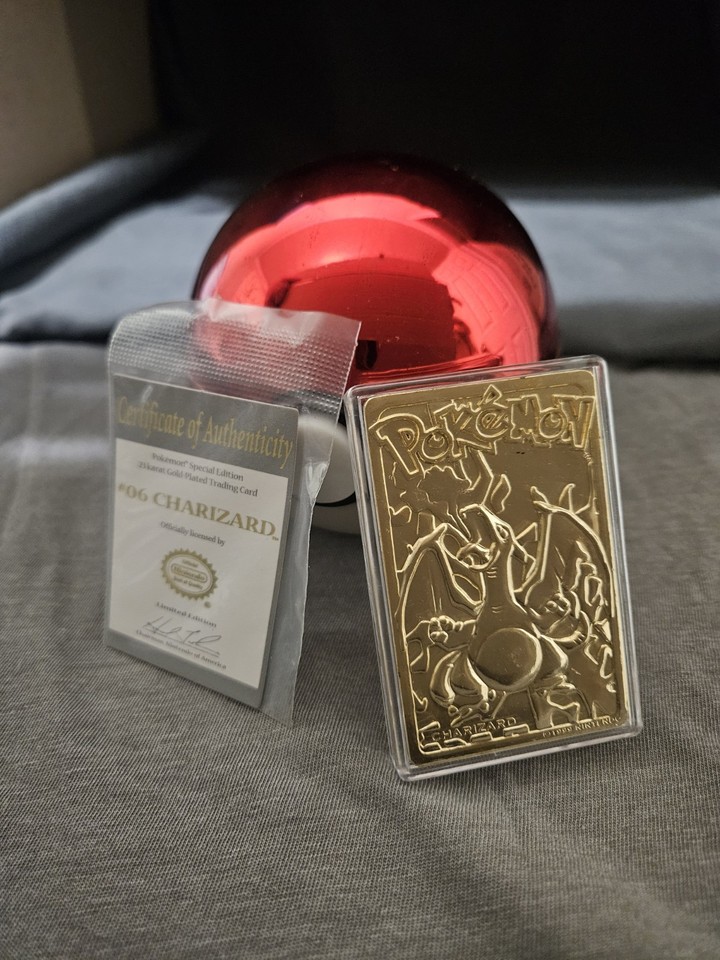 1999 Pokemon Charizard #6 23k Gold Plated Burger King Promo Blue Box | eBay