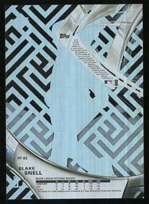 2016 Topps High Tek BLAKE SNELL MAZE GRID On-Card Autograph Rookir Auto ...