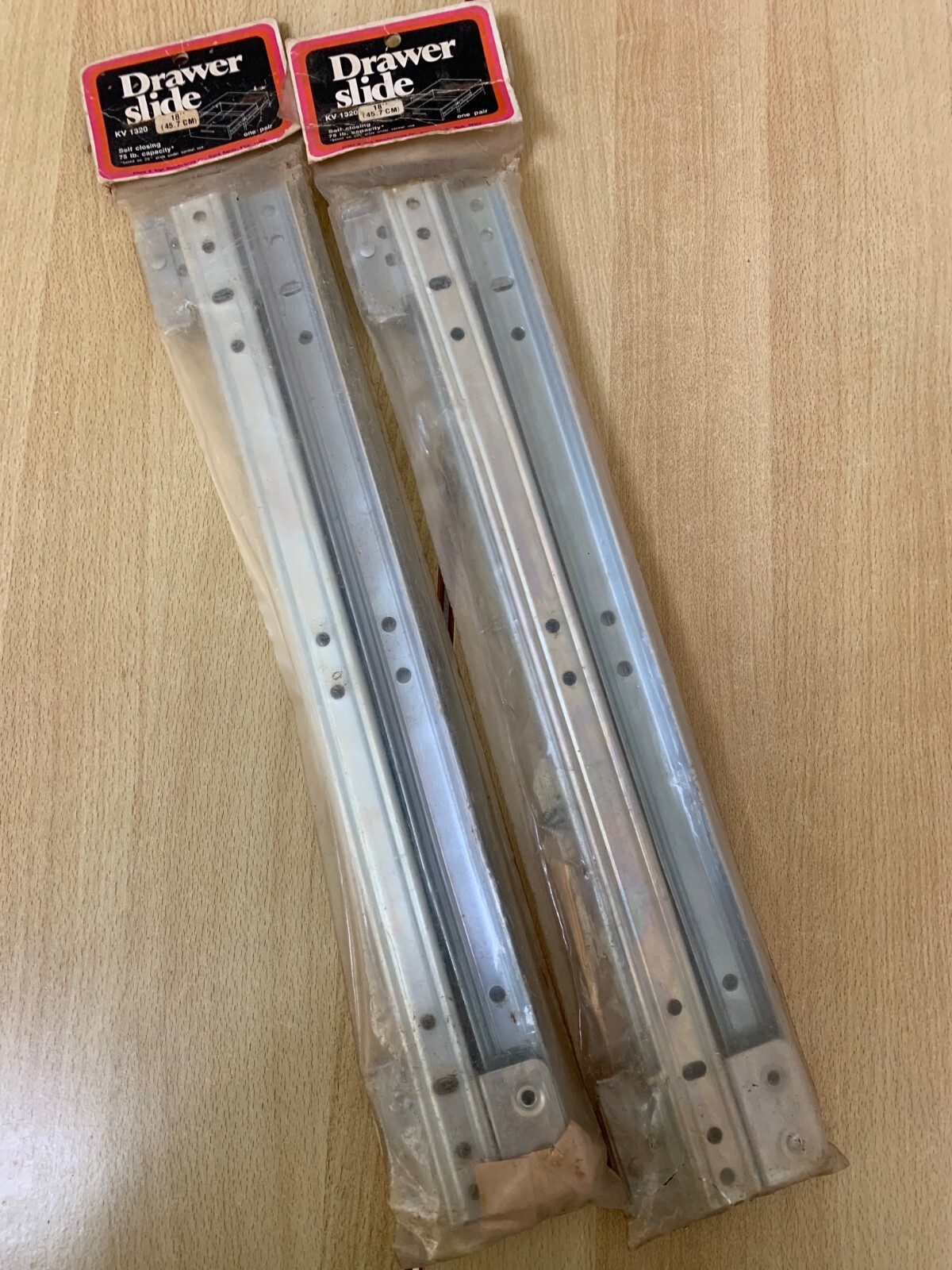 2-Pairs Knape & Vogt Mfg Co KV 1320 18" (45.7 cm) Drawer Slides 3/4 ...