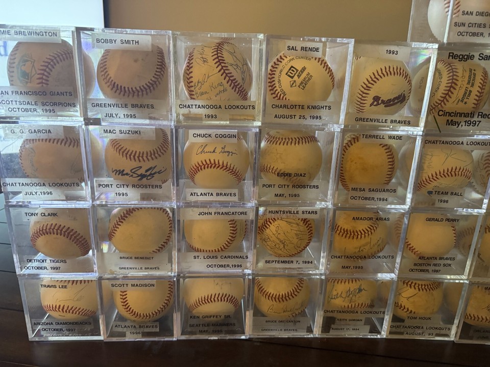 Autographed Baseballs, 72 baseballs, all in cases, selling entire ...
